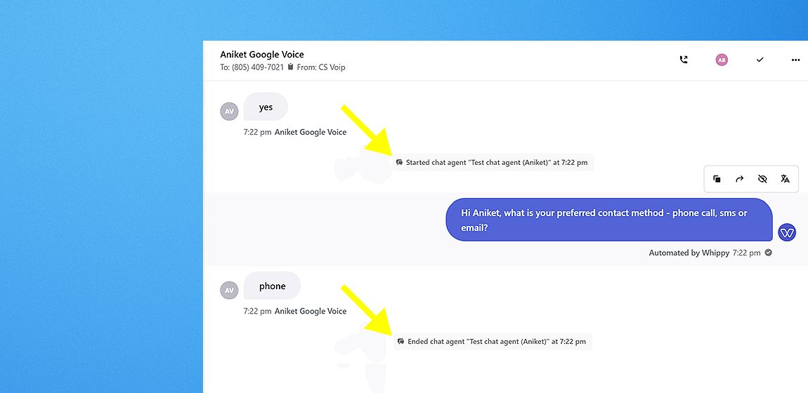 Whippy | Agent Join & Exit Events in Chat Conversations