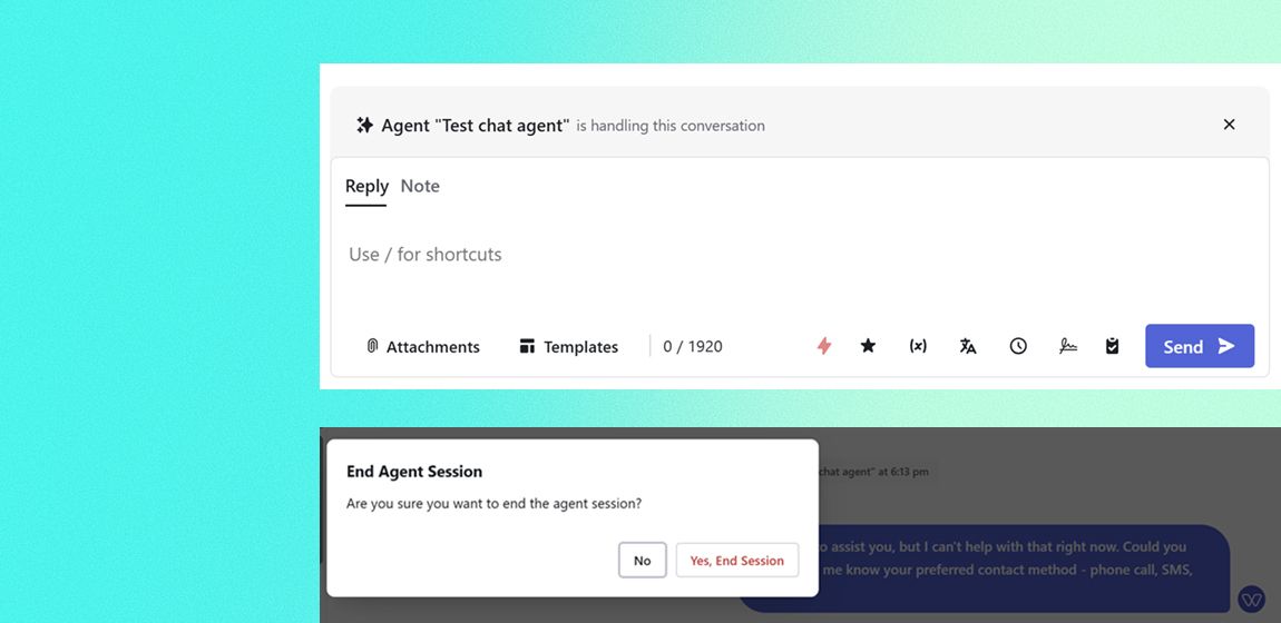 Whippy | Manually End Chat Agents from Conversation UI