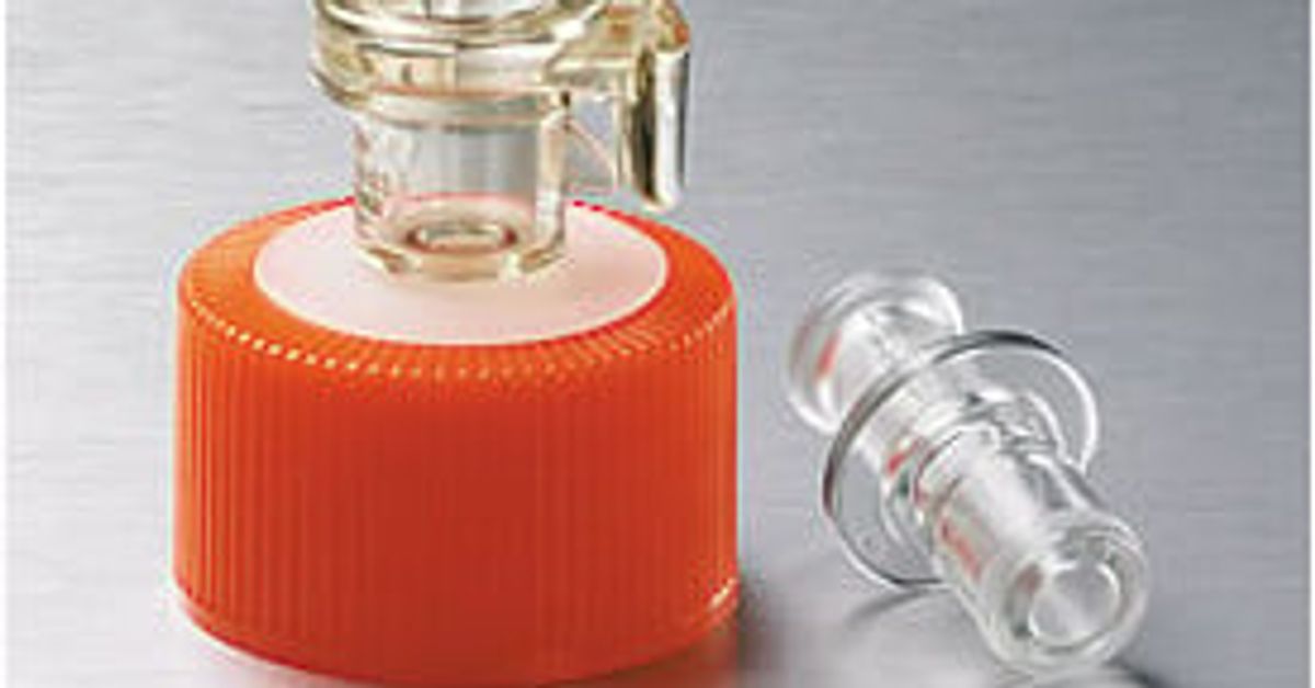 Corning® 33 mm Polyethylene Filling Cap with a Female MPC Polycarbonate ...