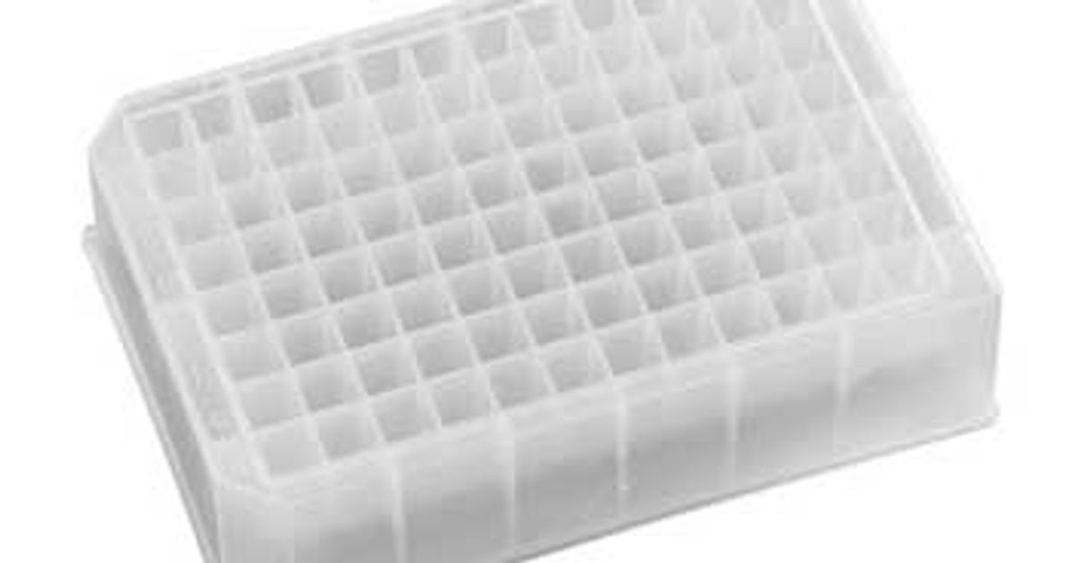 Round bottom storage microplate offers maximum sample recovery