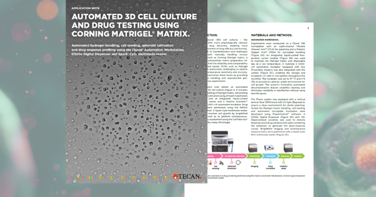 Automated 3D cell culture workflow from Tecan