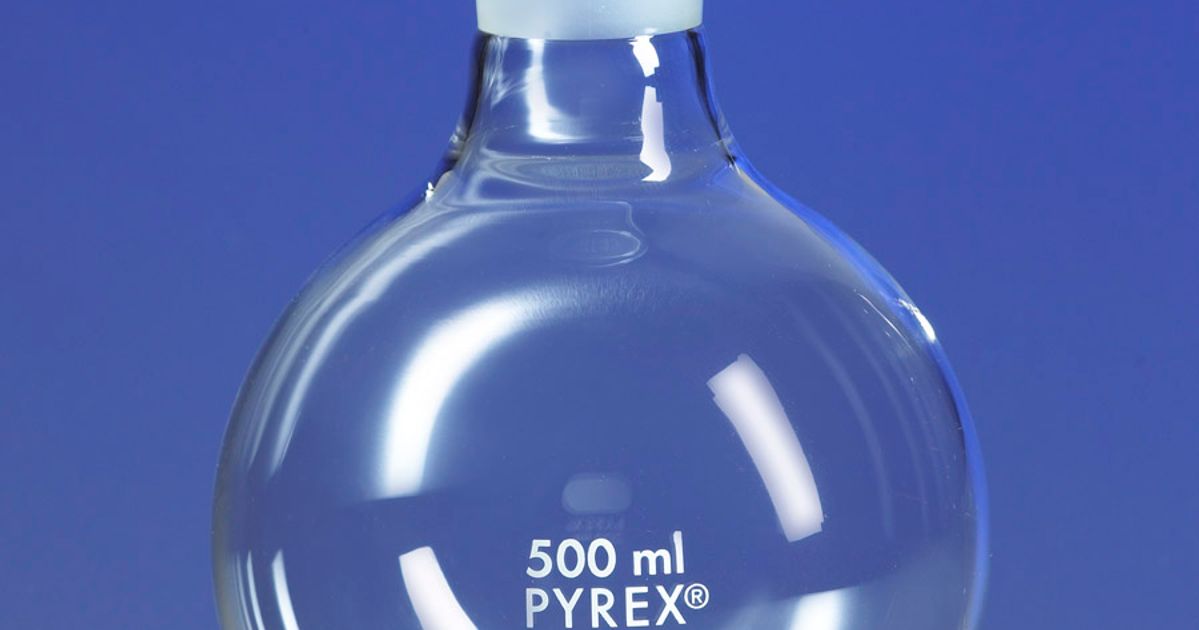 PYREX® 100 mL Short Neck Boiling Flask, Round Bottom, 29/42 Standard ...