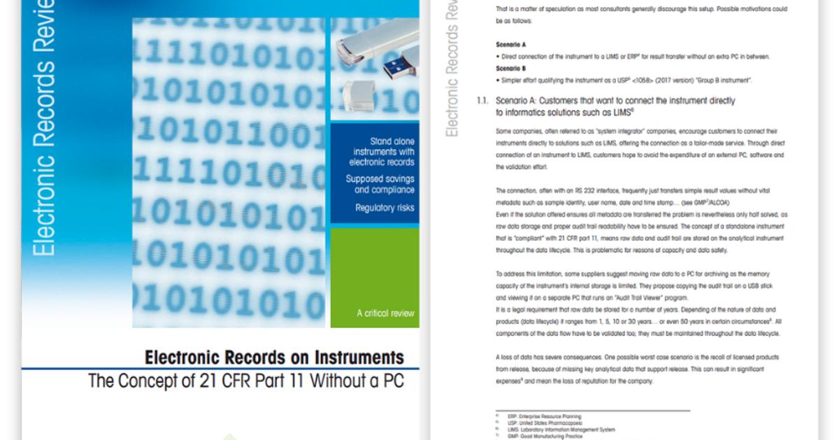 The concept of 21 CFR Part 11 without a PC