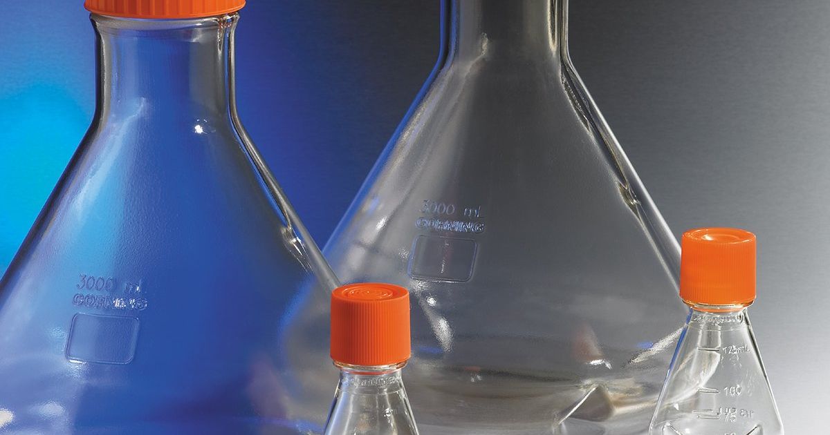 Corning® 500 mL Baffled Polycarbonate Erlenmeyer Flask with Vent Cap