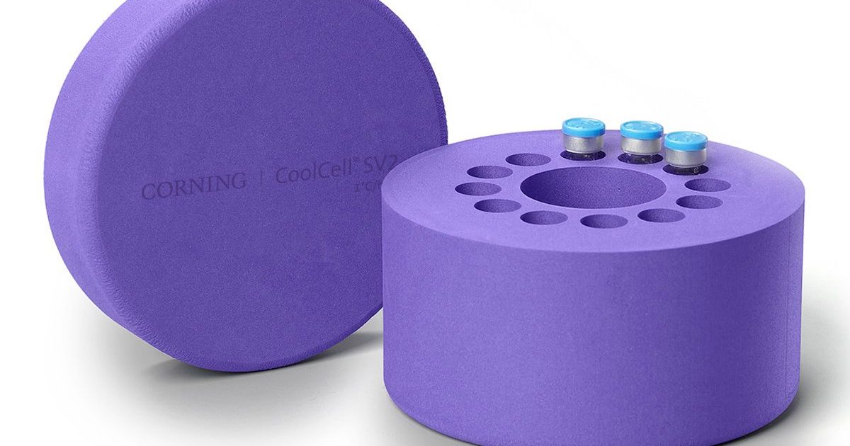 Corning® CoolCell® SV2 Freezing Container, for 12 x 2 mL Serum Vials