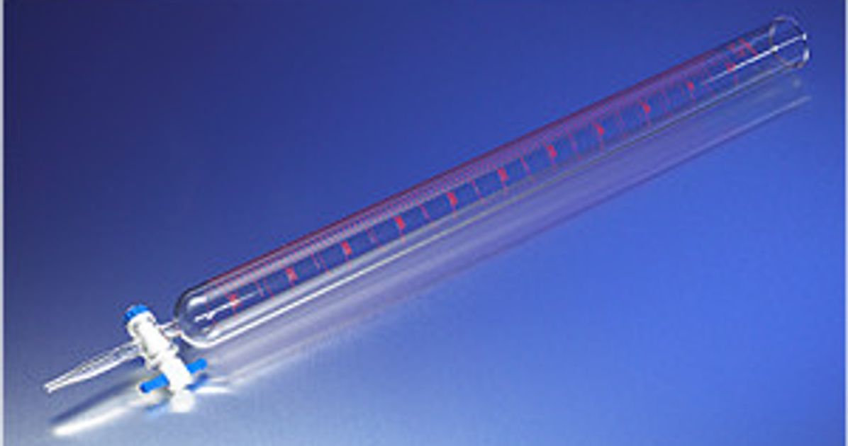 PYREX® 500 mL Dispensing Burets, Colored Scale, with Straight Bore ...