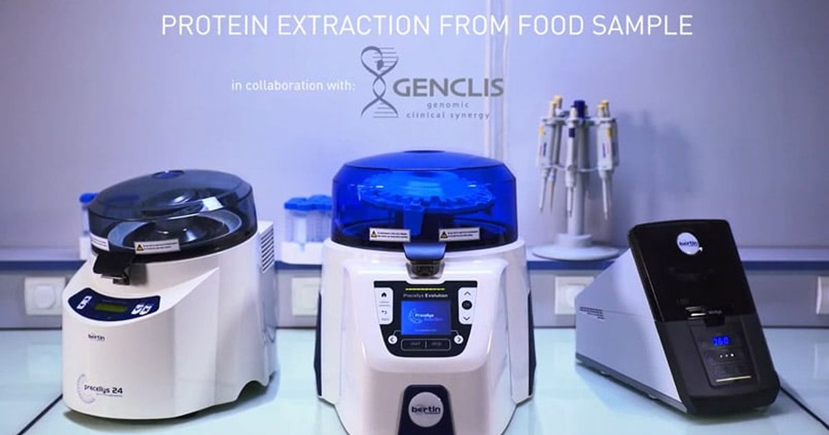 Protein extraction from food samples with the Precellys Evolution
