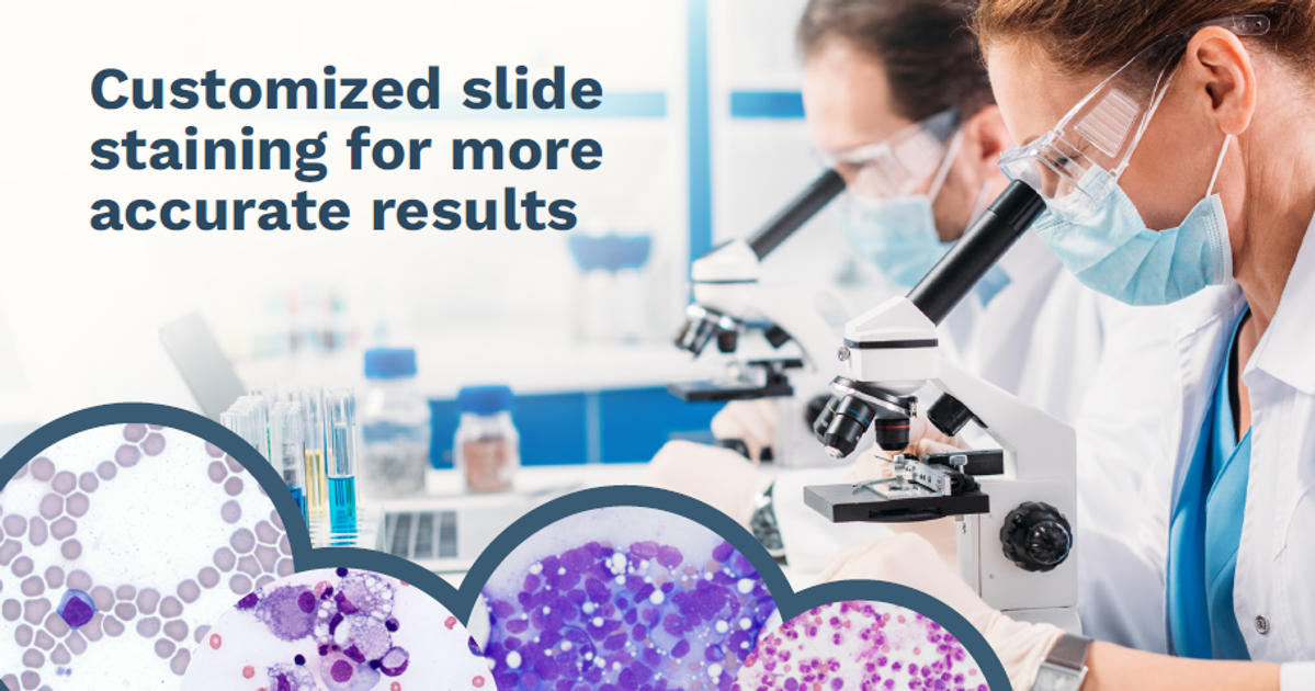 Customized Aerospray slide staining for more accurate results