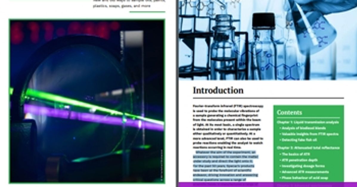 New eBook on FTIR spectroscopy details the best sampling accessories to ...