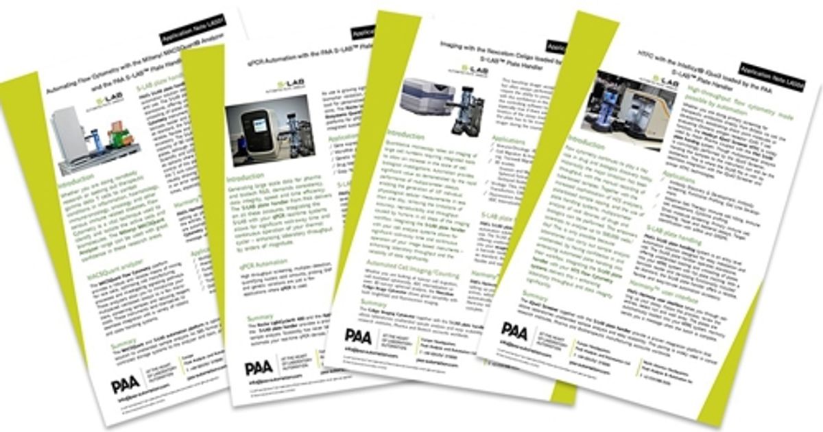 PAA plate handler enables automation of a wider range of applications