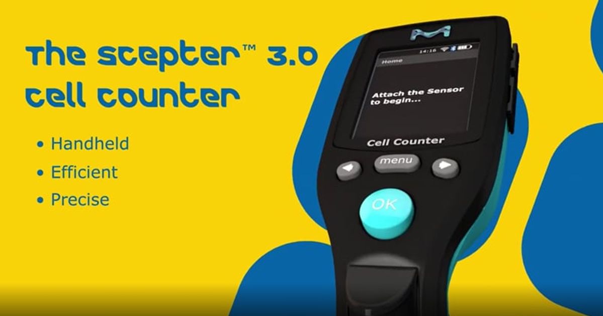 Introducing the Scepter™ 3.0 Handheld Cell Counter
