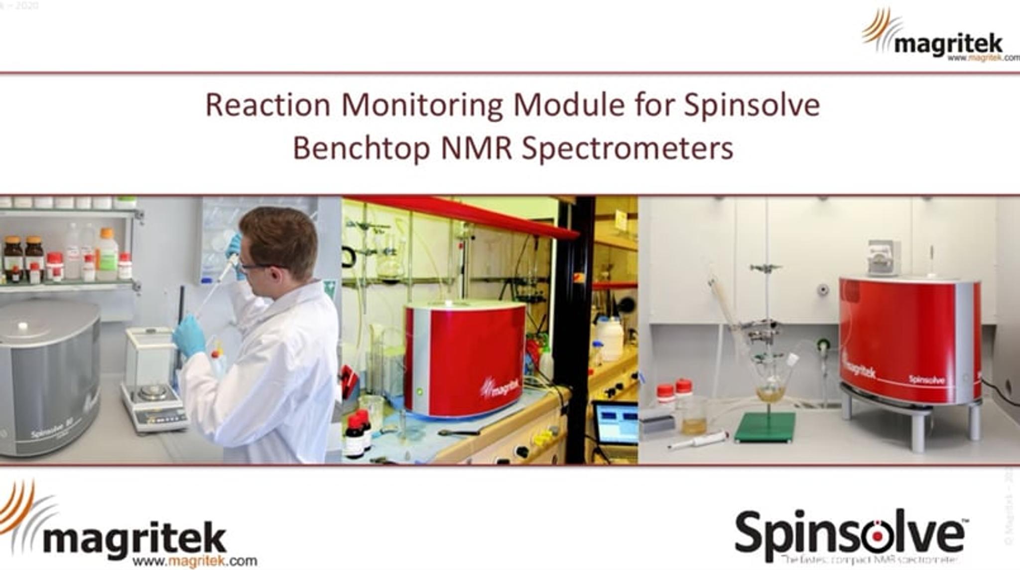 Spinsolve NMR reaction monitoring software demo