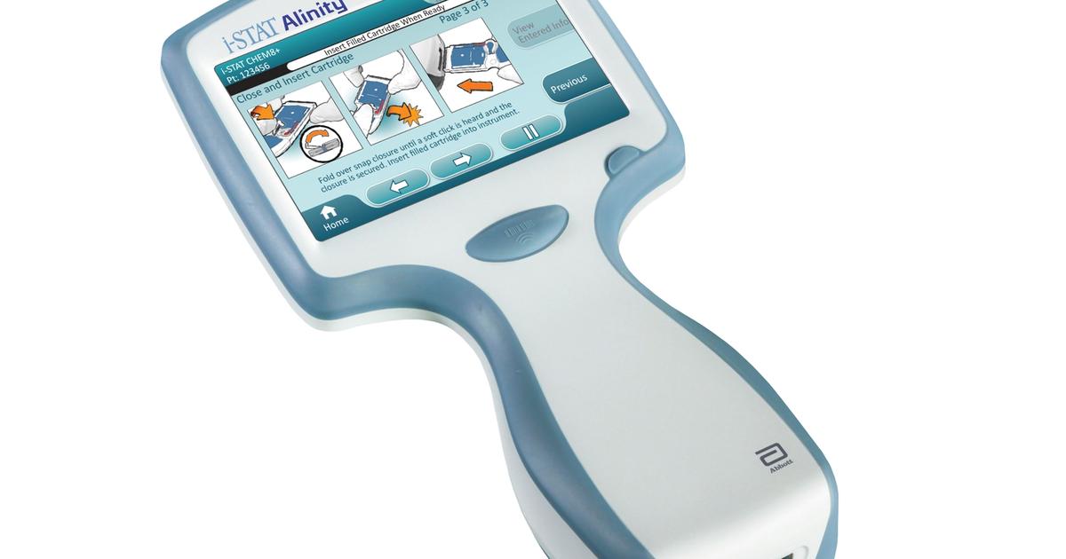 i-STAT Alinity, a Ground-breaking, Handheld Blood Testing Platform