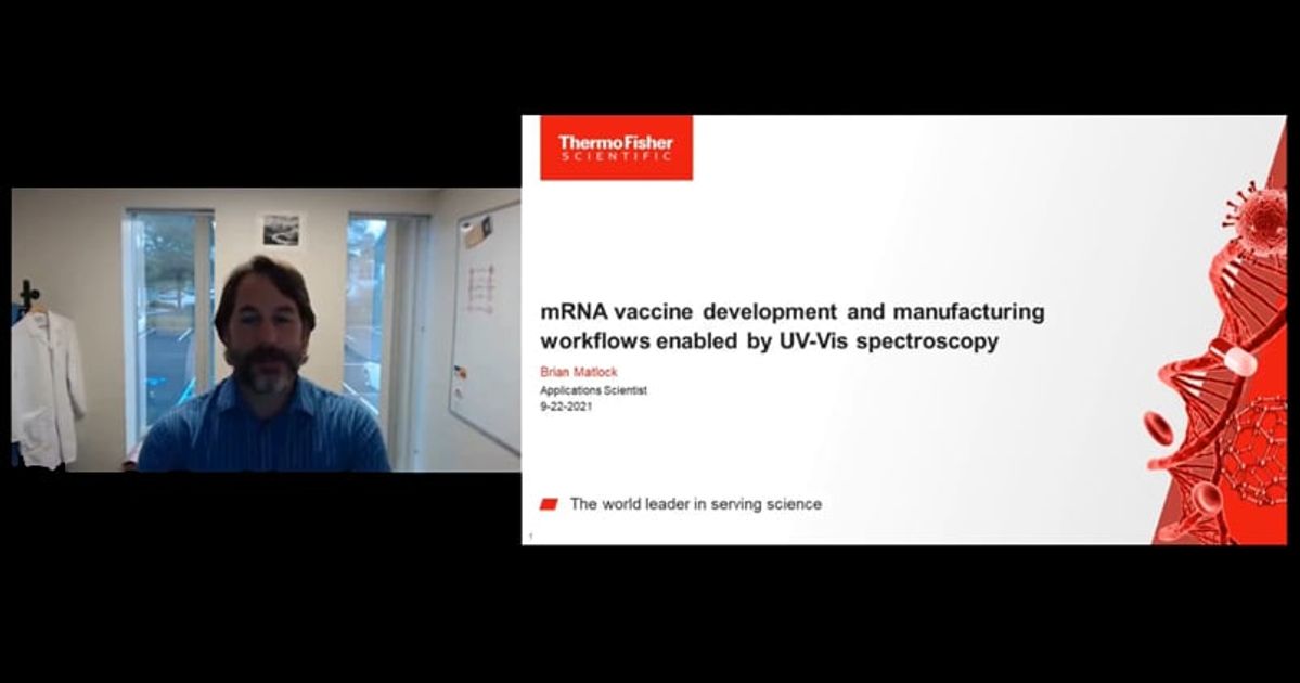 mRNA vaccine development and manufacturing workflows enabled by UV-Vis spectroscopy