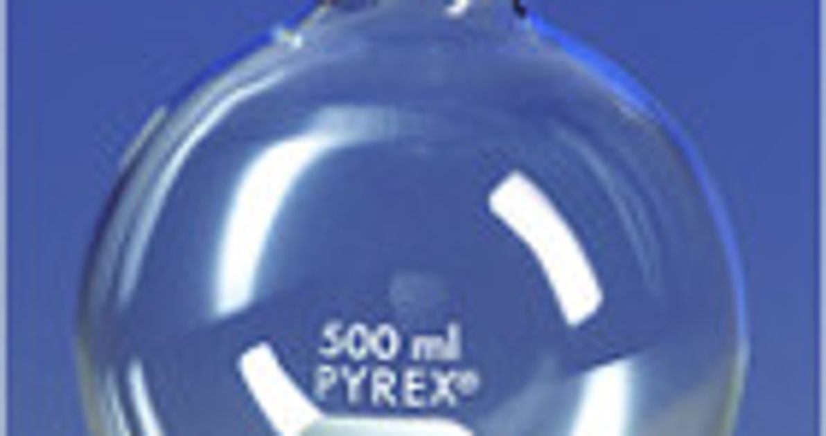 PYREX® 500 mL Short Neck Boiling Flask, Round Bottom, 24/40 Standard ...
