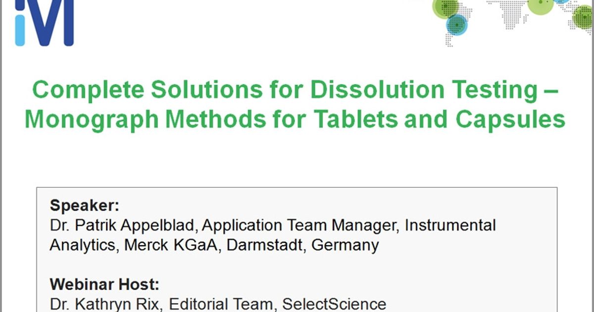 Webinar Highlights: Complete Solutions for Dissolution Testing ...