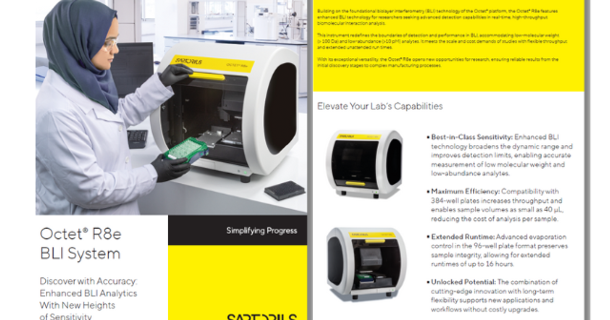 Octet® R8e BLI System Brochure | High-Sensitivity Label-Free Analysis ...