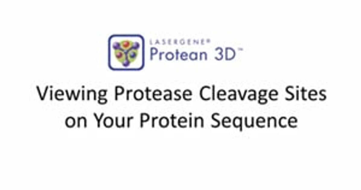 Identifying Protease Cleavage Sites Using Protean 3D