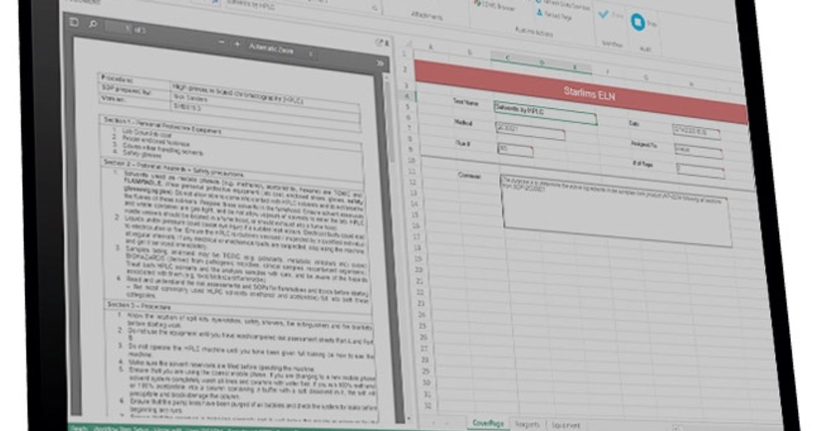STARLIMS Electronic Laboratory Notebook (ELN) | SelectScience
