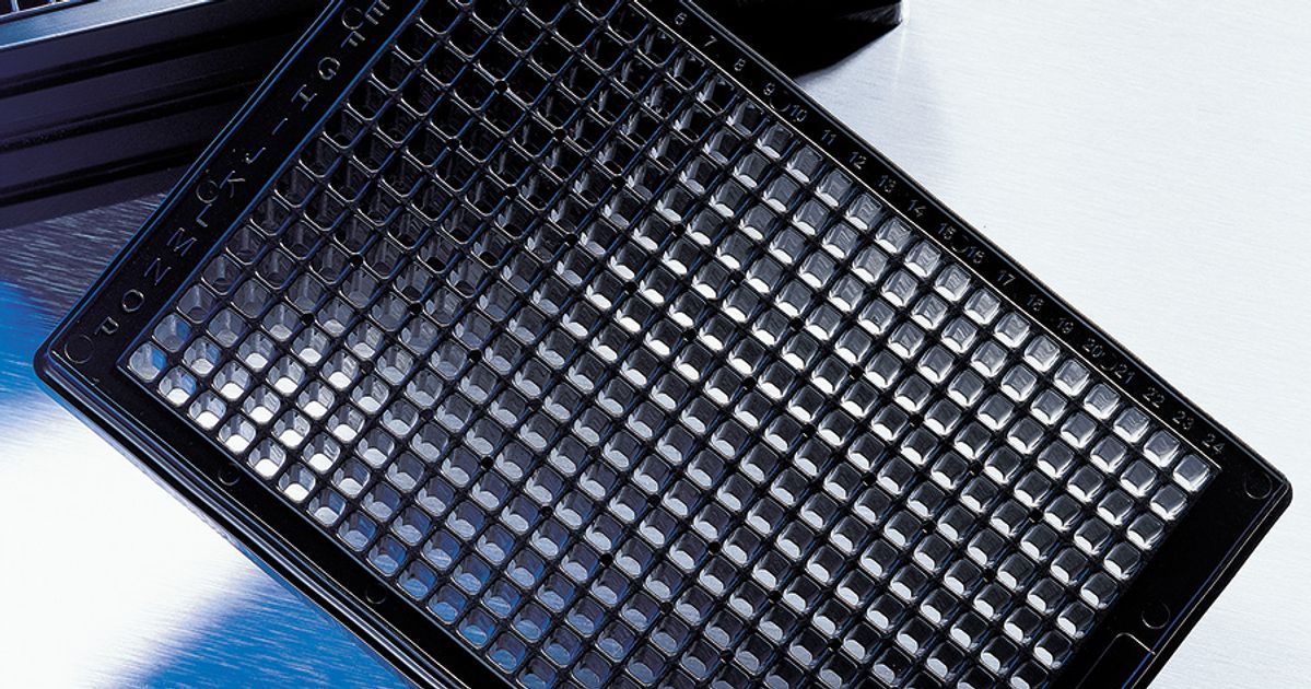 Corning® 384-well Optical Imaging Flat Clear Bottom Black Polystyrene ...