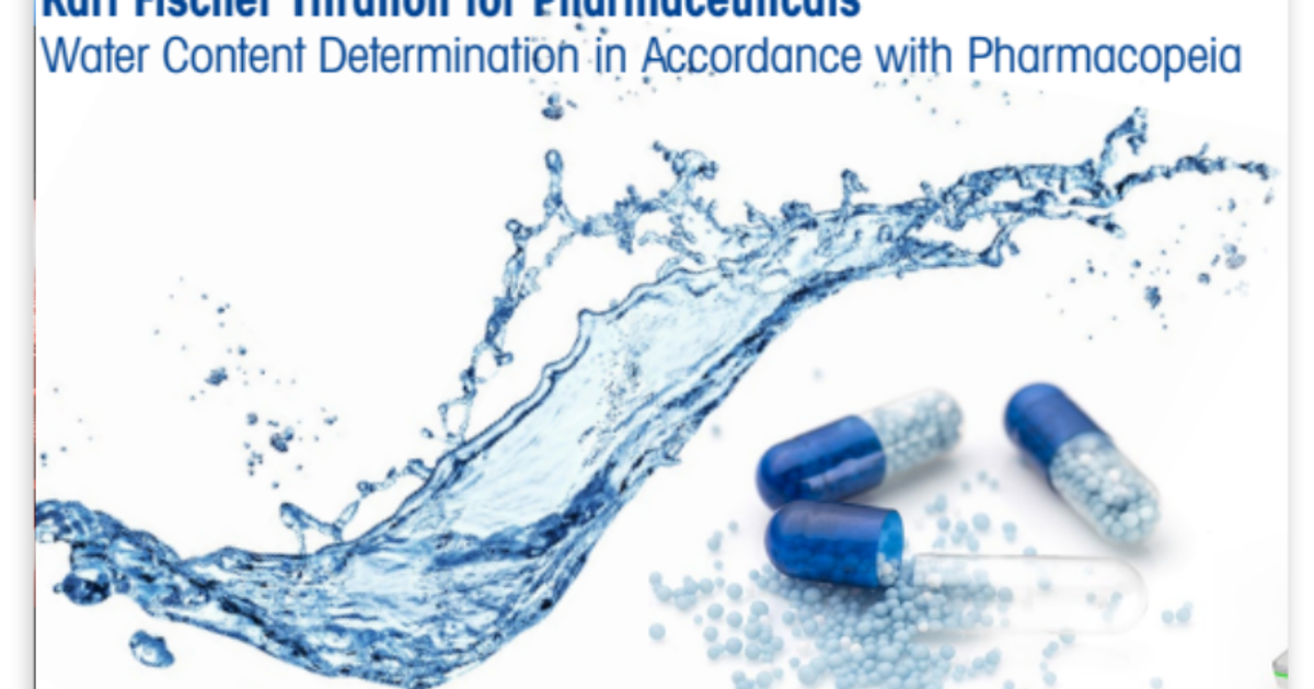Karl Fischer titration for pharmaceuticals