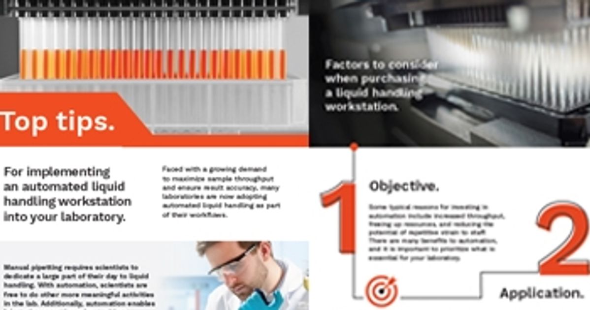 Top tips for implementing an automated liquid handling workstation into ...
