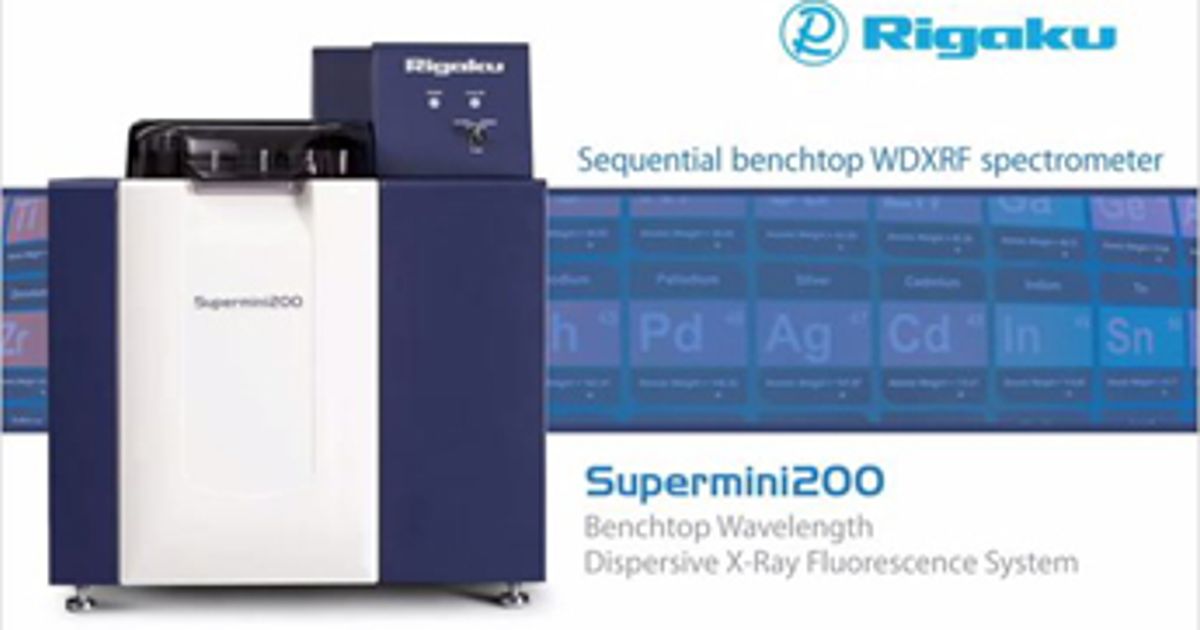 Rigaku Supermini200: Elemental Analysis by X-ray Florescence