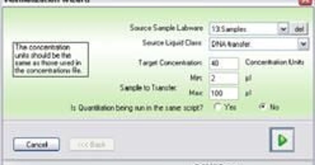 Freedom EVOware® Normalization Wizard
