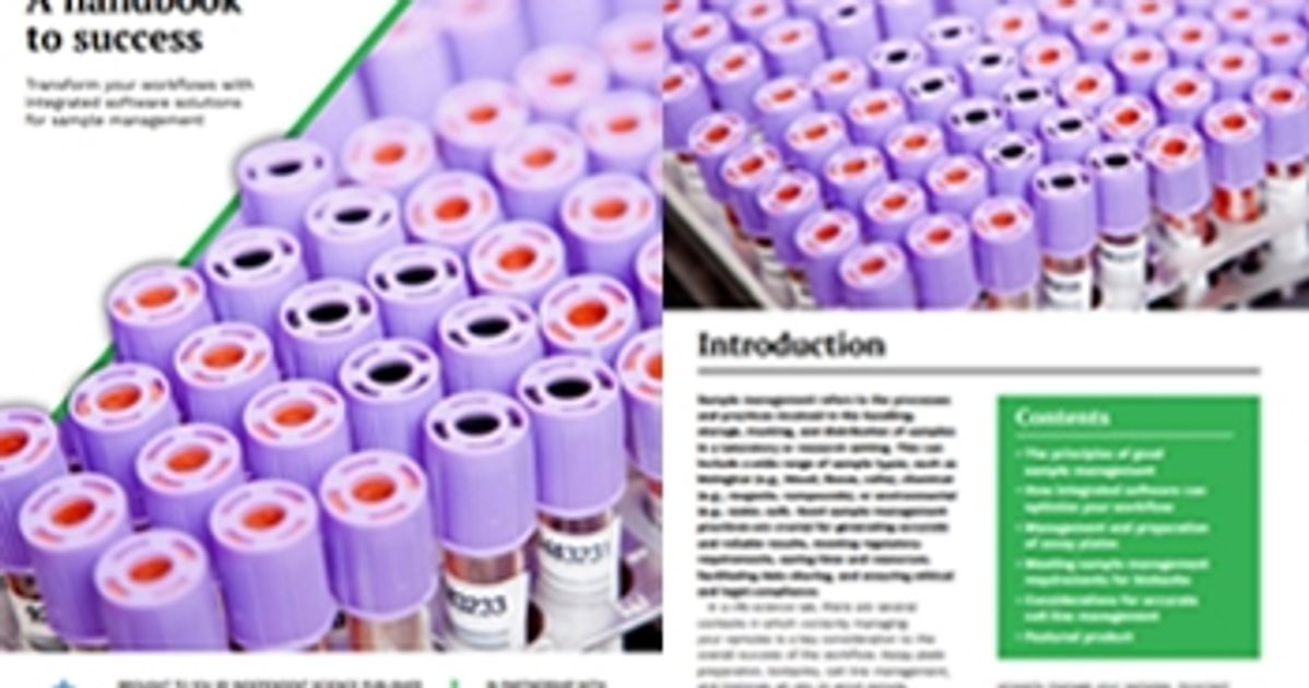 Sample management for life sciences: A handbook to success