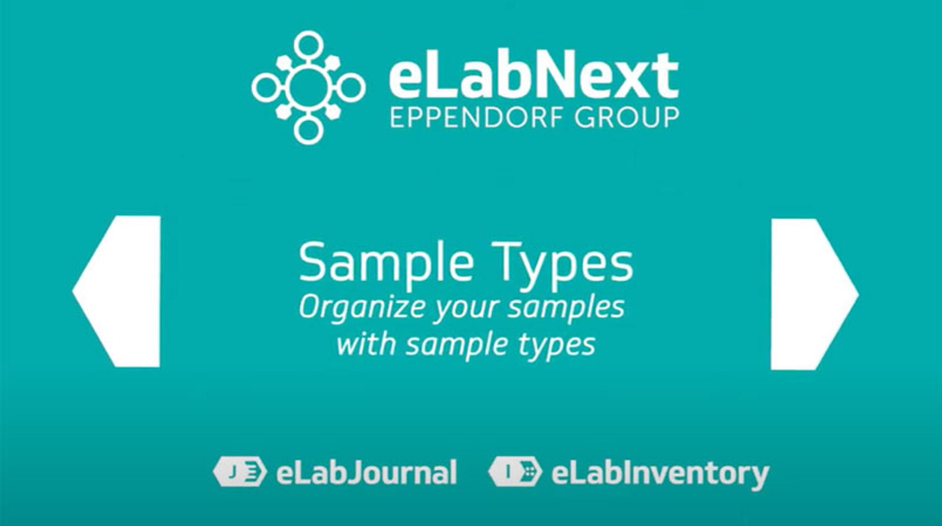 Organize your samples with sample types