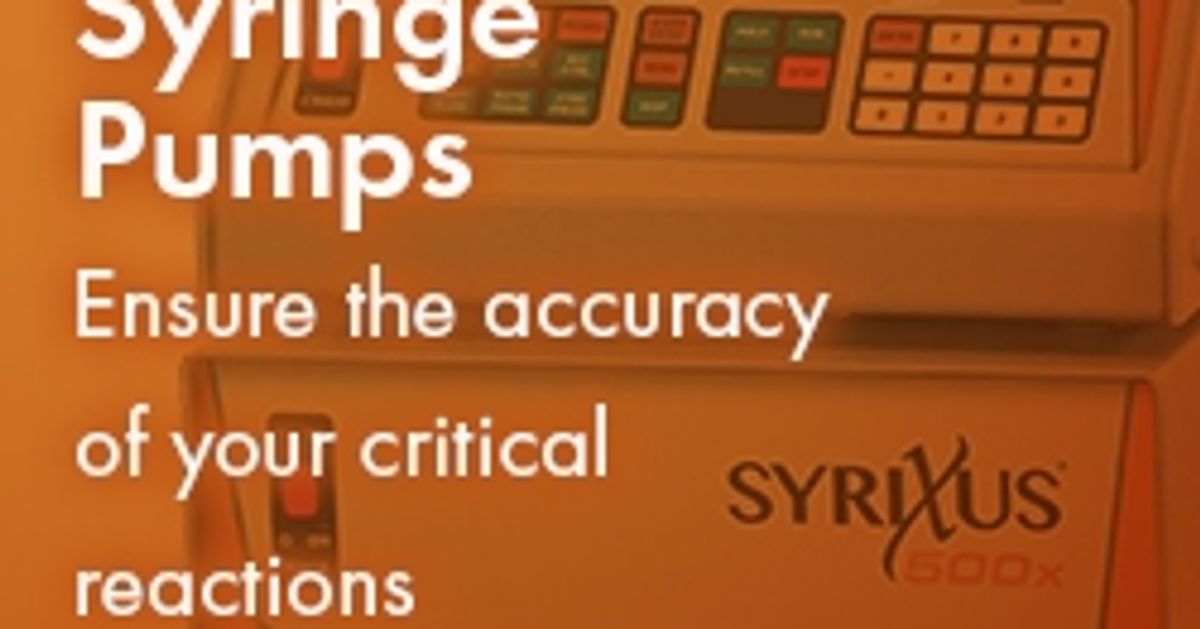 Teledyne ISCO release new line of syringe pumps