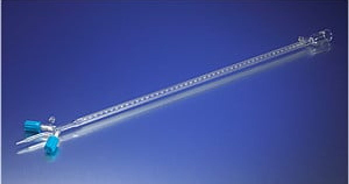 PYREX® 25 mL Buret with White Enamel Markings, with Dual Rotaflo® Stopcocks