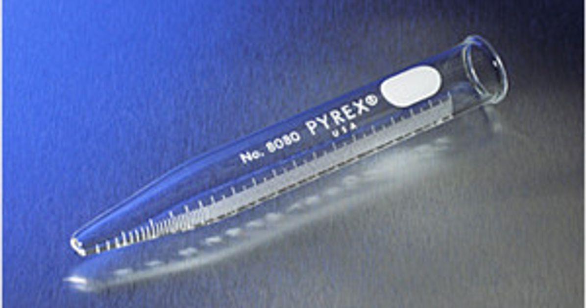 PYREX® 50 mL Conical Centrifuge Tube with White Graduations, Beaded Rim