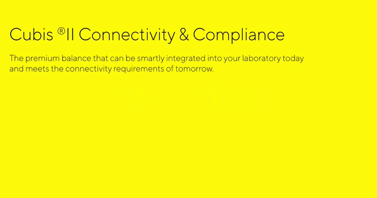 Cubis® II & Cubis® II Ultra-High Resolution Premium Lab Balances reviews