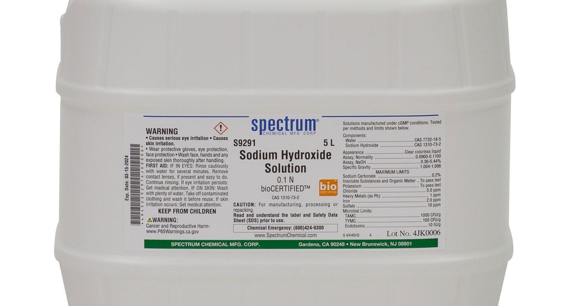 Sodium Hydroxide Solution, 0.1 N, bioCERTIFIED reviews