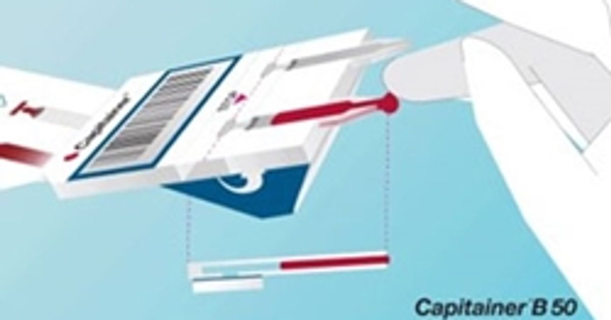 Volumetric dried blood sampling in a patient and lab friendly device ...