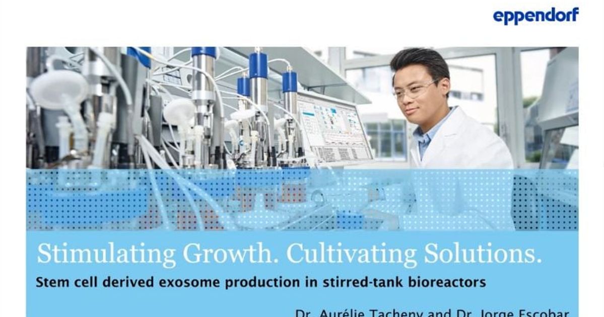 Stem cell derived exome production in stirred-tank bioreactors