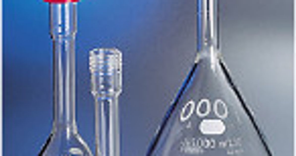 PYREX® 50 mL EZ Access™ Wide Mouth Volumetric Flask, TC, Class A, Heavy ...