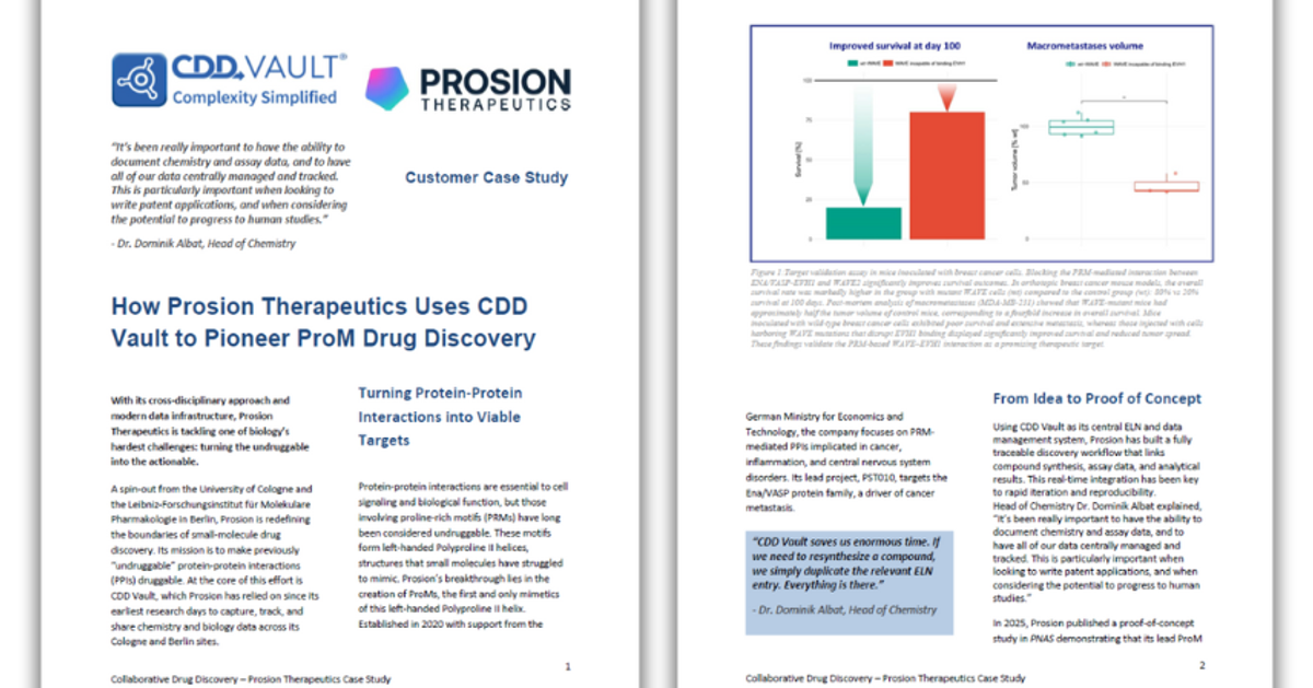 How Prosion Therapeutics uses CDD Vault to pioneer ProM drug discovery