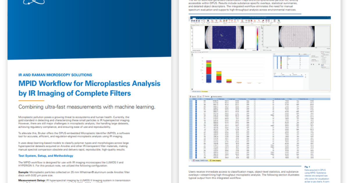 MPID workflow for microplastics analysis by IR imaging of complete filters