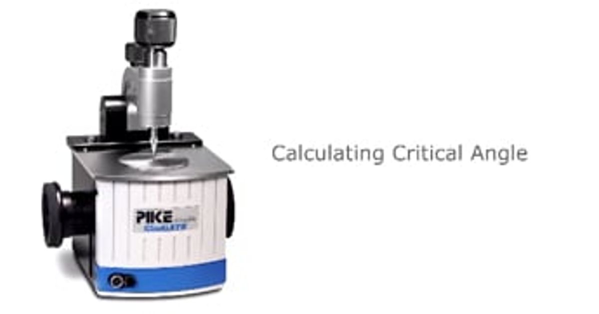Calculating Critical Angle for ATR Sampling