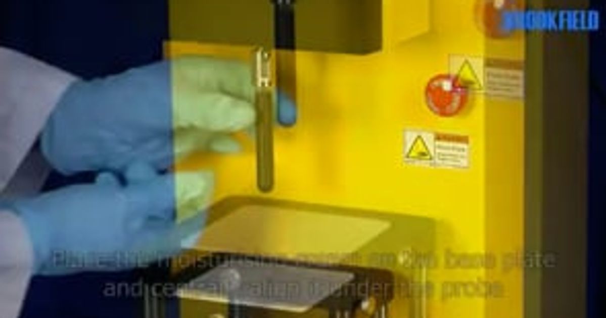 Moisturising Cream Firmness Test Using the CT3 Texture Analyser