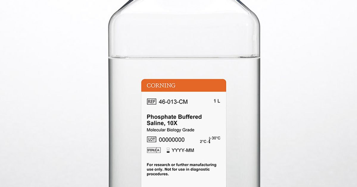 Corning® 10X Phosphate-Buffered Saline (PBS), pH 7.4 ± 0.1, Liquid ...