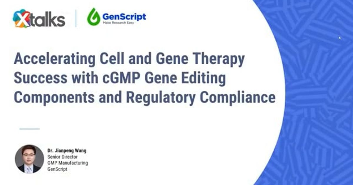 Accelerate cell & gene therapy success with cGMP gene editing ...