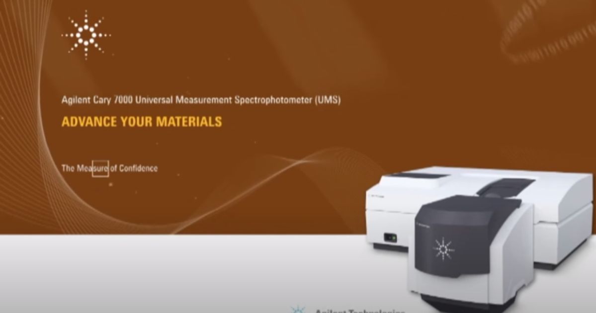 Cary 7000 universal measurement spectrophotometer (UMS) video