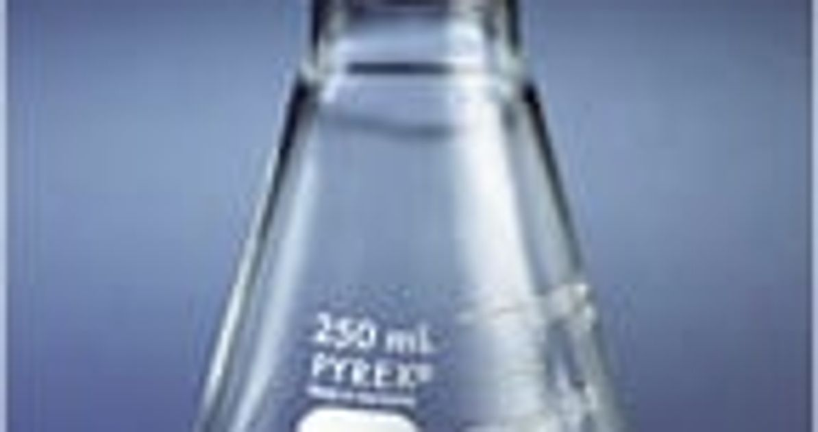 PYREX® 125 mL Narrow Mouth Erlenmeyer Flask with Phenolic Screw Cap