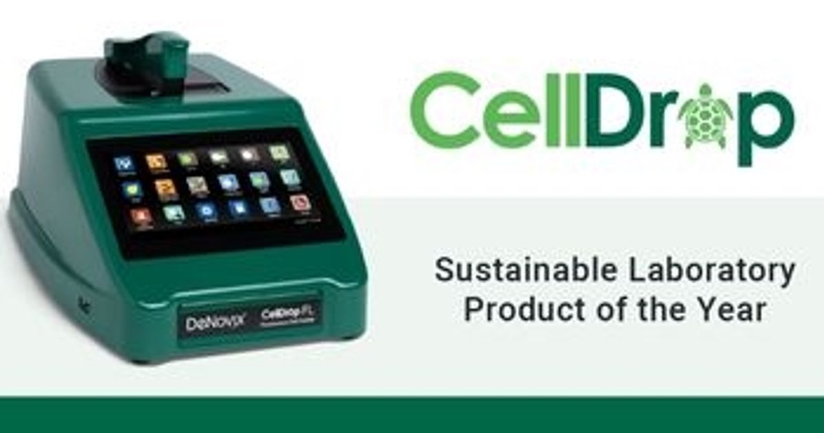DeNovix celebrates sustainability award with Green CellDrop automated ...