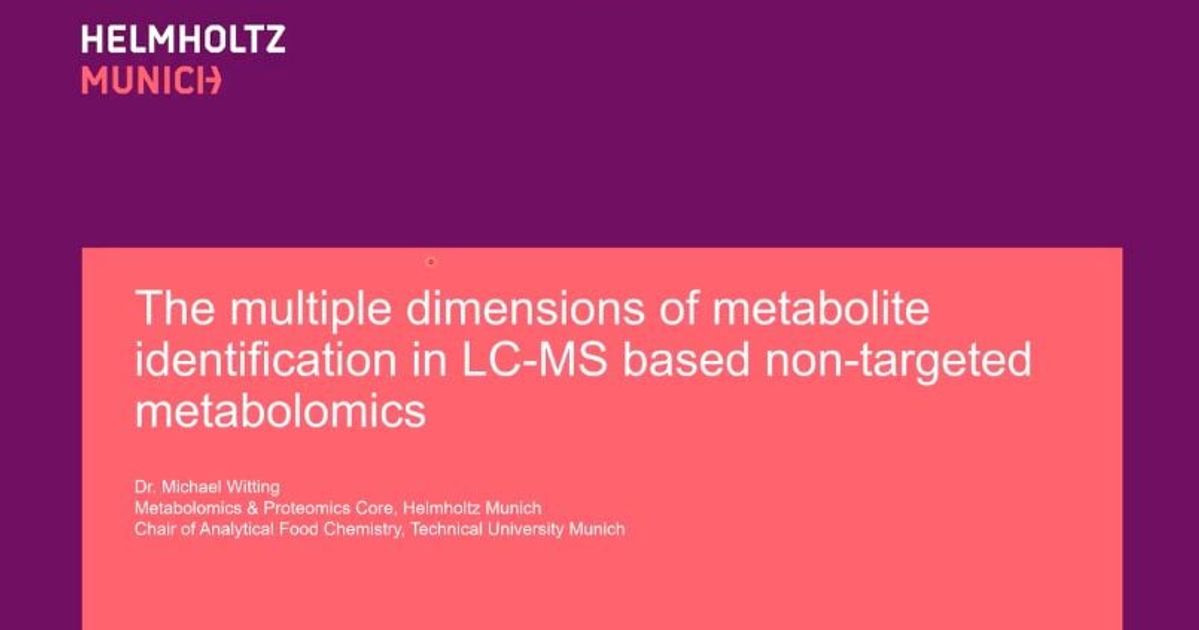 The multiple dimensions of metabolite identification in LC-MS based non ...