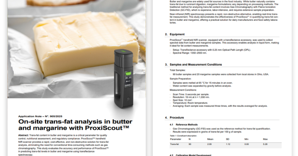 On-site trans-fat analysis in butter and margarine with ProxiScout