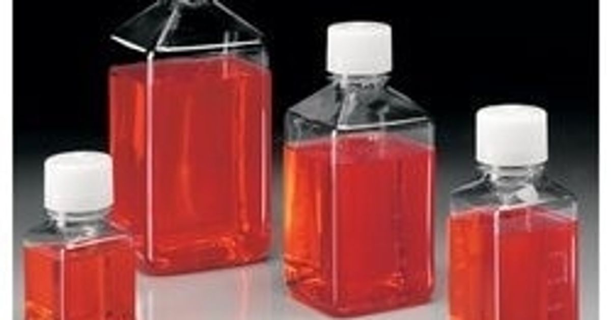 Nalgene™ Square PET Media Bottles with Closure: Sterile, Shrink-Wrapped ...